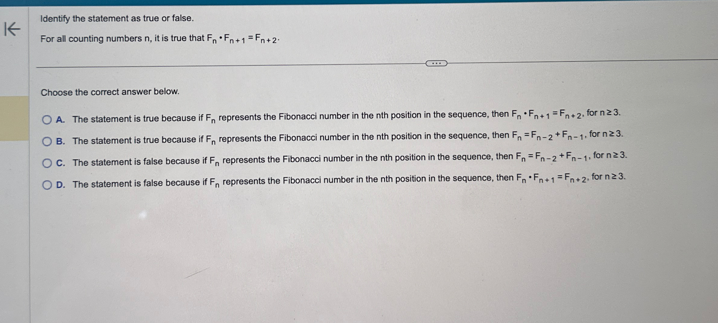 Solved Identify the statement as true or false.For all | Chegg.com