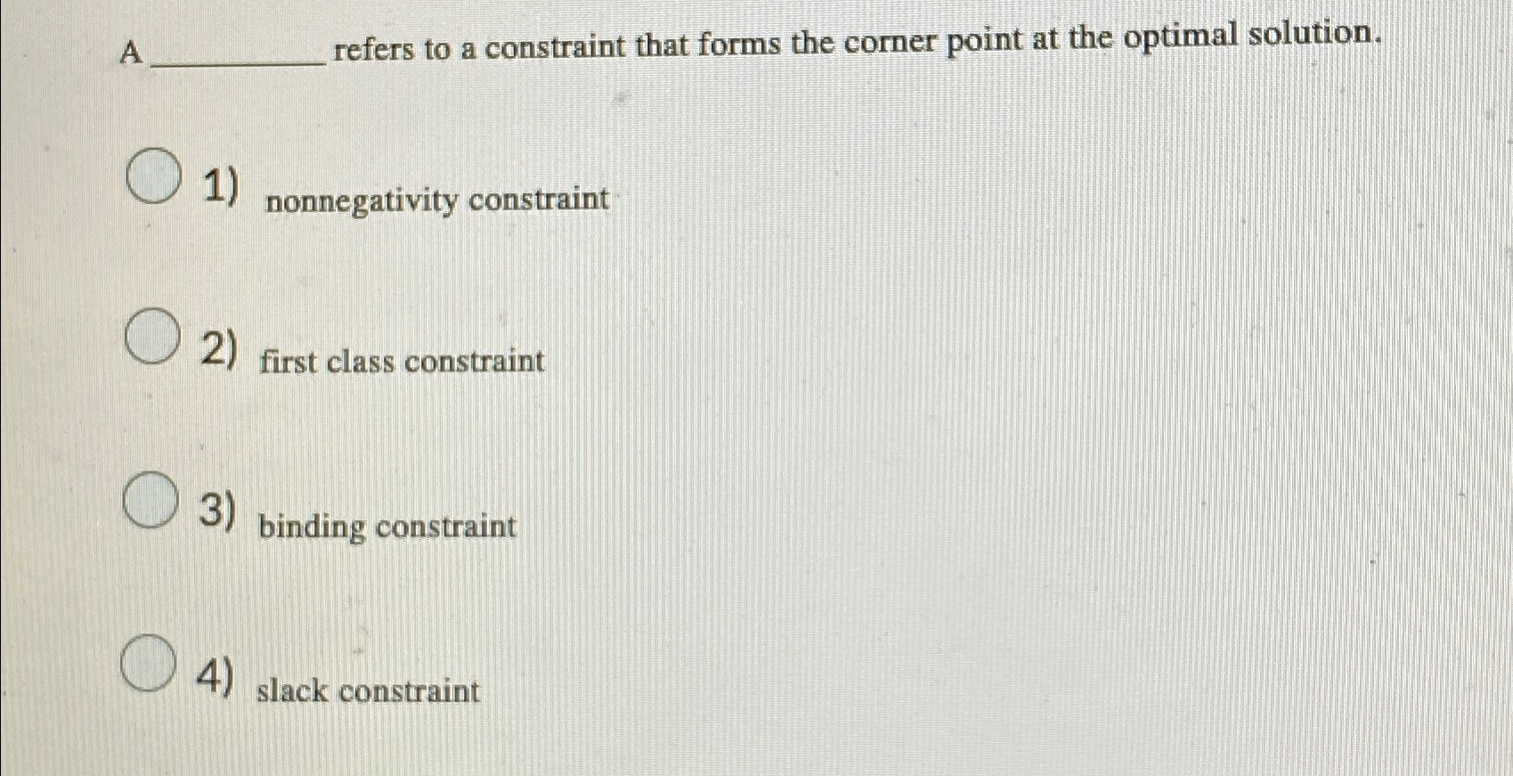 Solved A refers to a constraint that forms the corner point | Chegg.com
