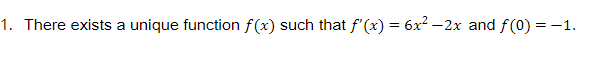 Solved There exists a unique function f(x) ﻿such that | Chegg.com