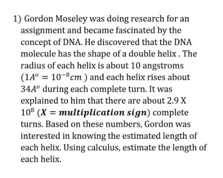 Solved 1) Gordon Moseley was doing research for an | Chegg.com