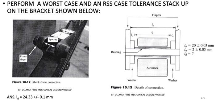 Solved • PERFORM A WORST CASE AND AN RSS CASE TOLERANCE | Chegg.com
