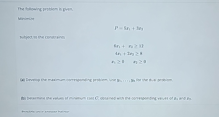Solved The following problem is | Chegg.com