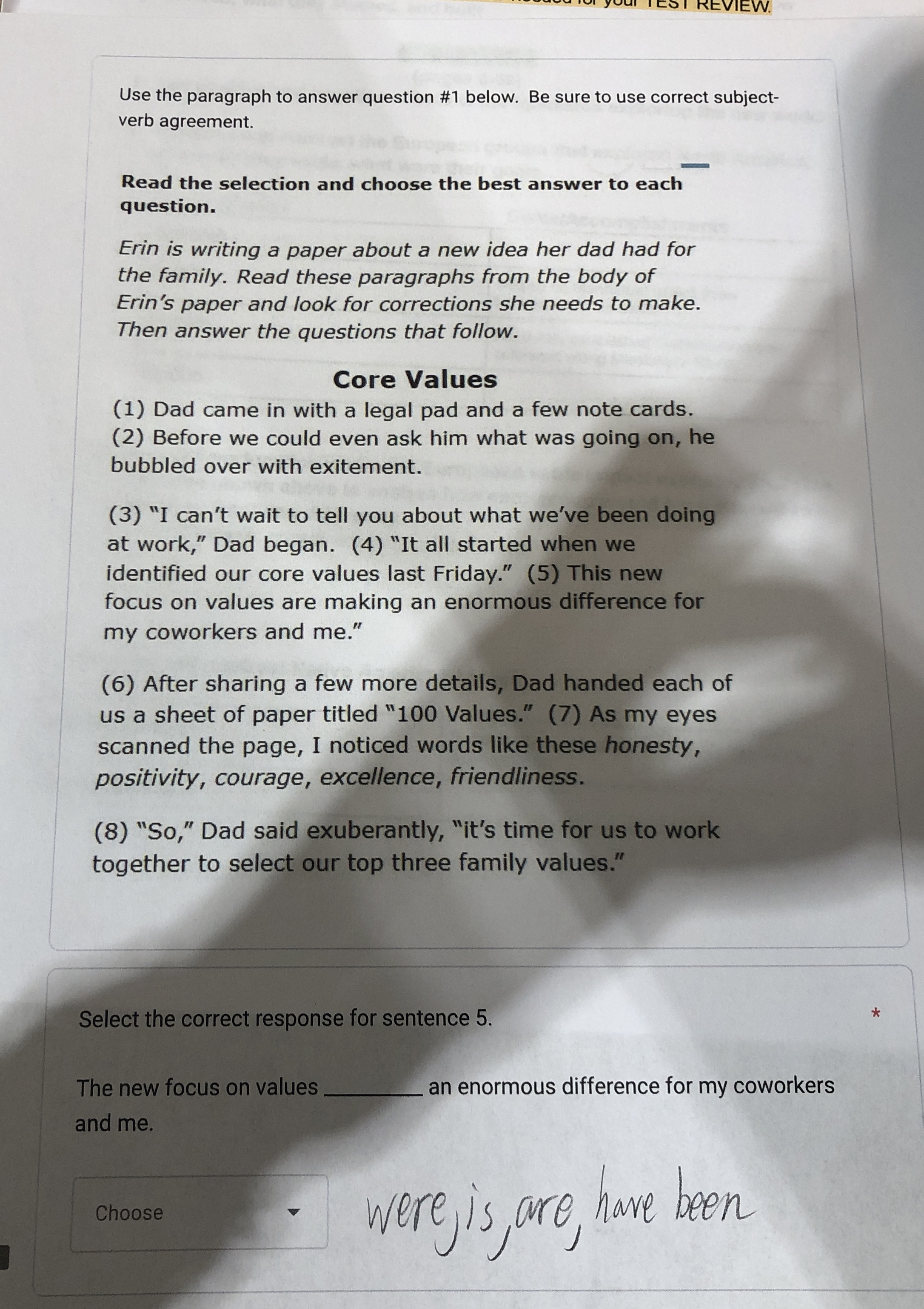 Use the paragraph to answer question #1 ﻿below. Be | Chegg.com