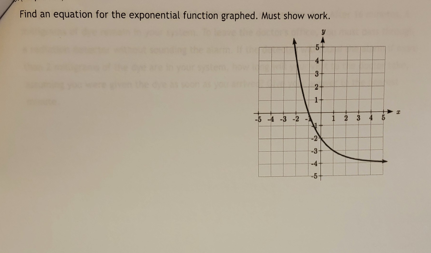 Solved Find an equation for the exponential function | Chegg.com