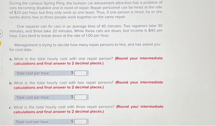 Solved During the campus Spring Fling, the bumper car | Chegg.com