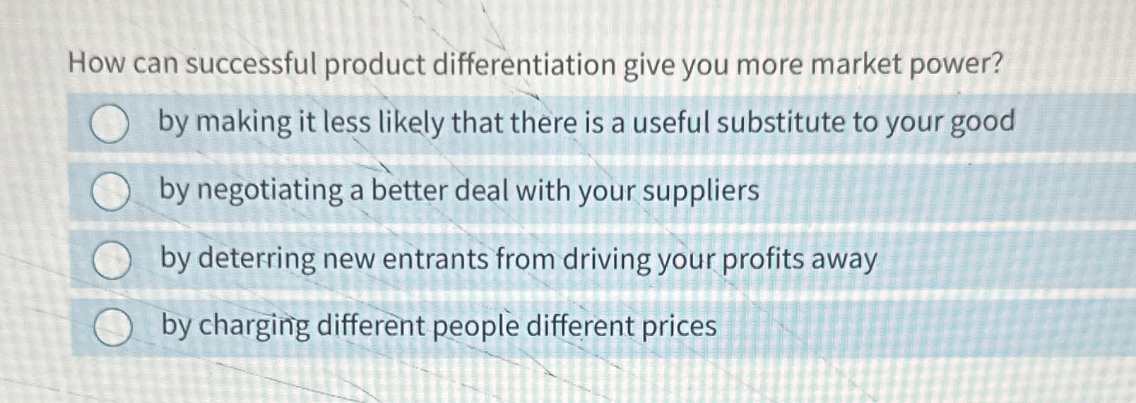 Solved How can successful product differentiation give you | Chegg.com