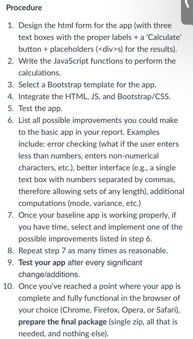 Solved Module 4 | Project 3-Java Script Goal Design a | Chegg.com