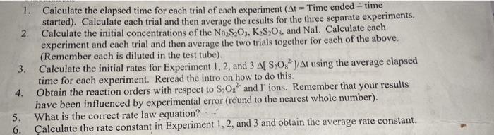 Solved Time Trial 81 experiment amb o sec experimens I min | Chegg.com