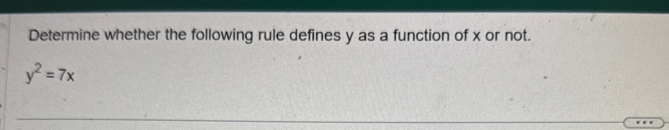 Solved Determine whether the following rule defines y ﻿as a | Chegg.com