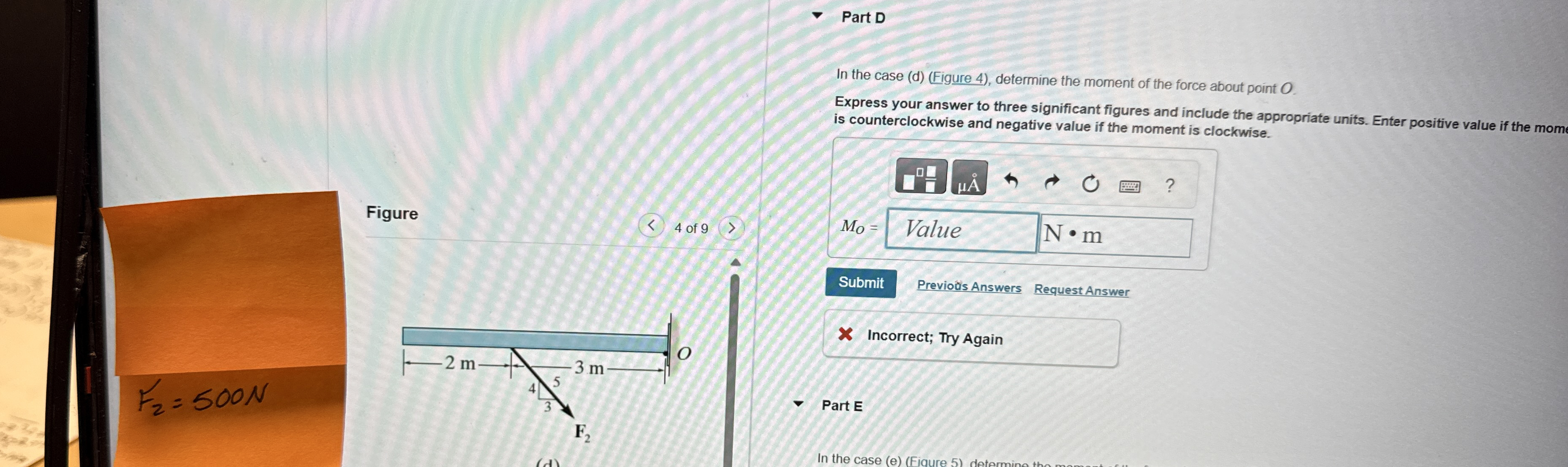 Solved Part DIn the case (d) (Figure 4), ﻿determine the | Chegg.com
