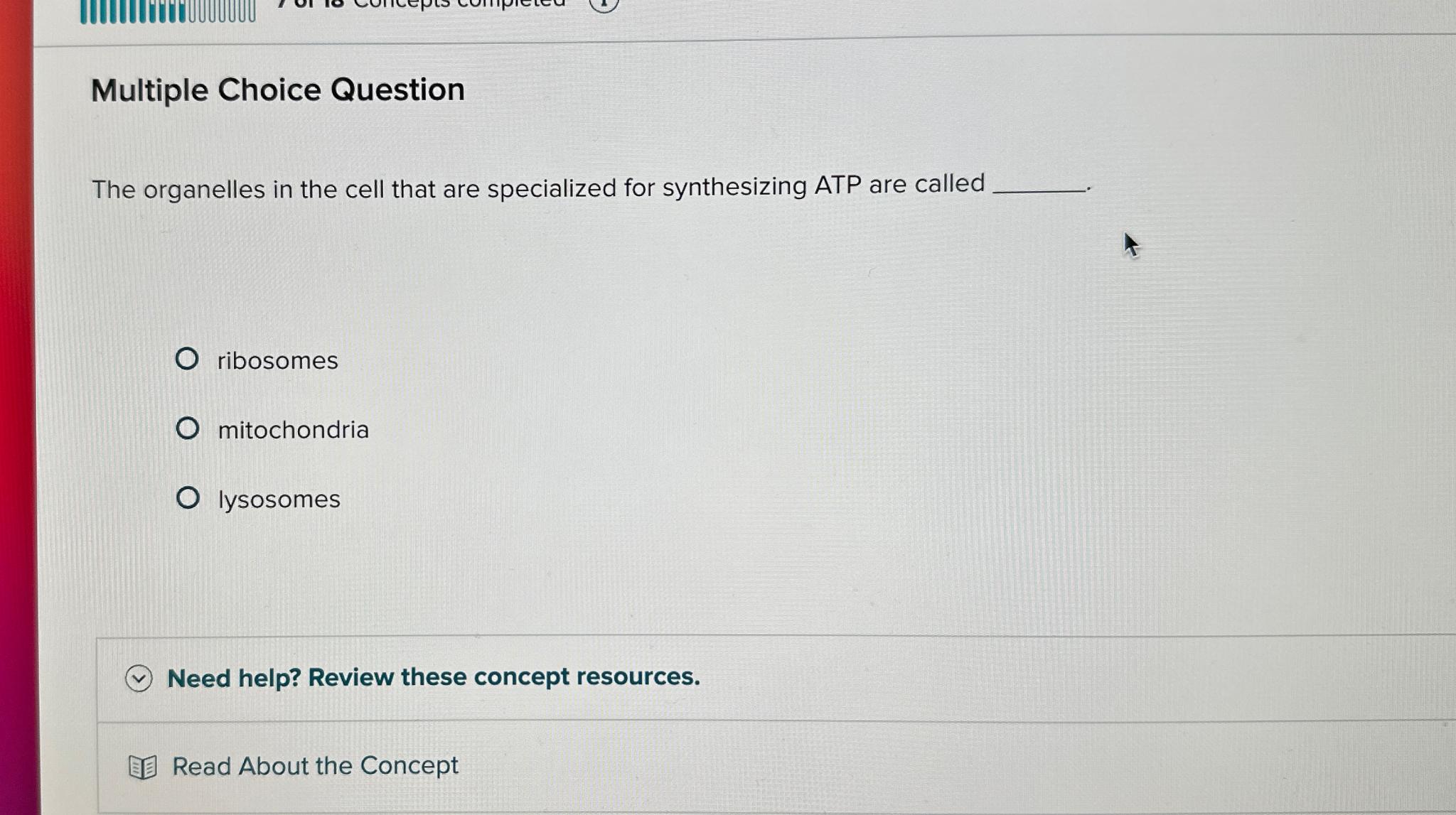 Solved Multiple Choice QuestionThe organelles in the cell | Chegg.com