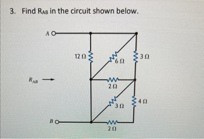 Solved 3. Find RAB in the circuit shown below. | Chegg.com