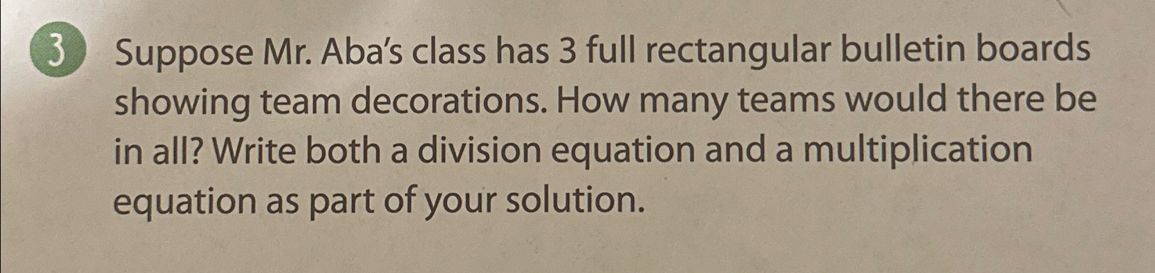 Solved (3) ﻿Suppose Mr. ﻿Aba's class has 3 ﻿full rectangular | Chegg.com