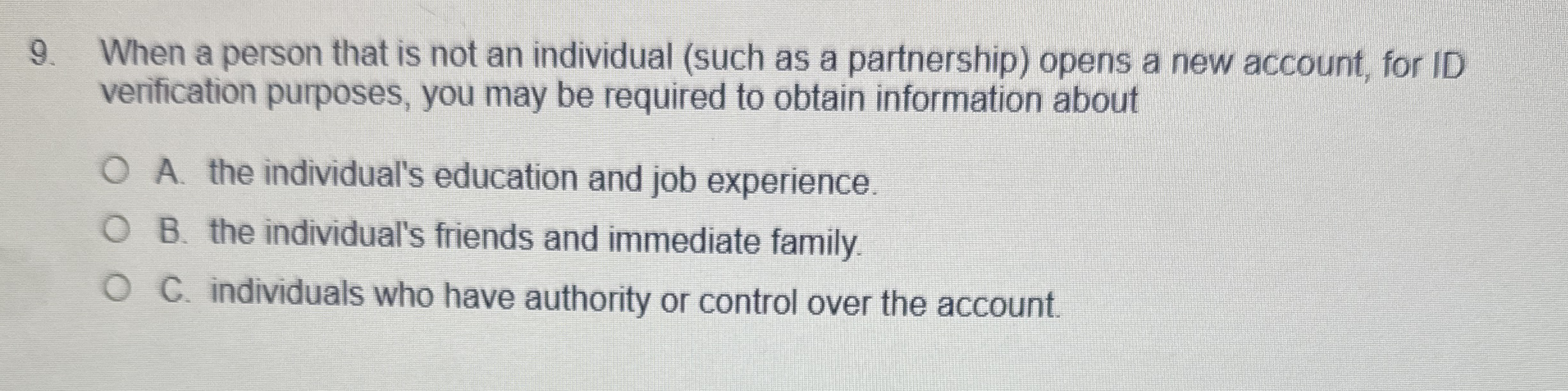 Solved When a person that is not an individual (such as a | Chegg.com