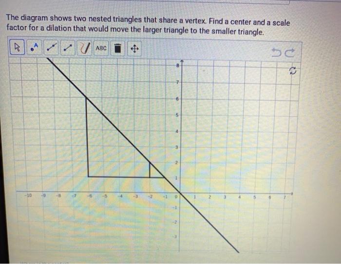 Solved The diagram shows two nested triangles that share a | Chegg.com