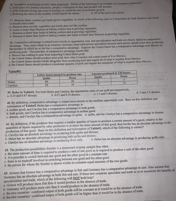 Solved 36. Normative conclusions involve value judgments. | Chegg.com