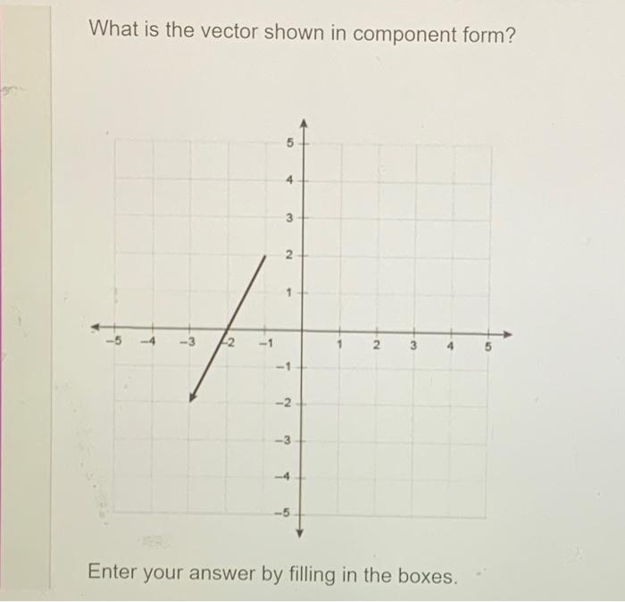 Solved What is the vector shown in component form? Enter | Chegg.com