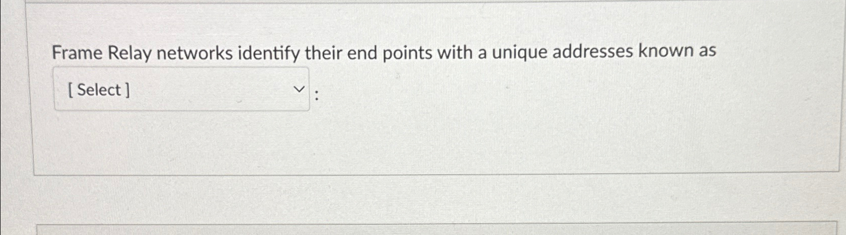 Solved Frame Relay networks identify their end points with a | Chegg.com