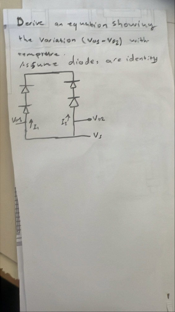 Solved Derive an equation showing the variation (v01-v02) | Chegg.com