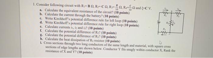 Solved 1. Consider following circuit with | Chegg.com