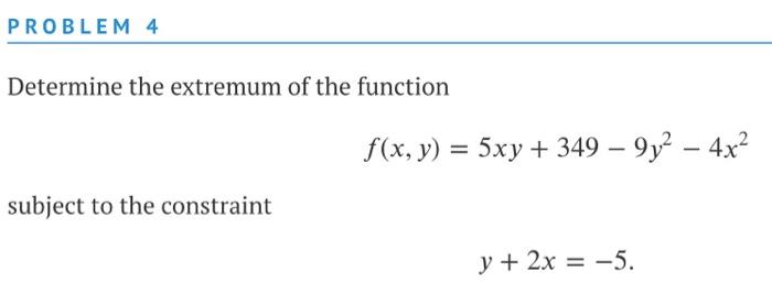 Solved Determine the extremum of the function | Chegg.com