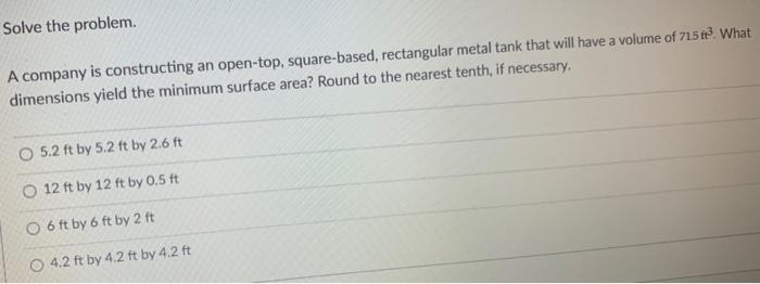 Solved Solve the problem. a A company is constructing an | Chegg.com