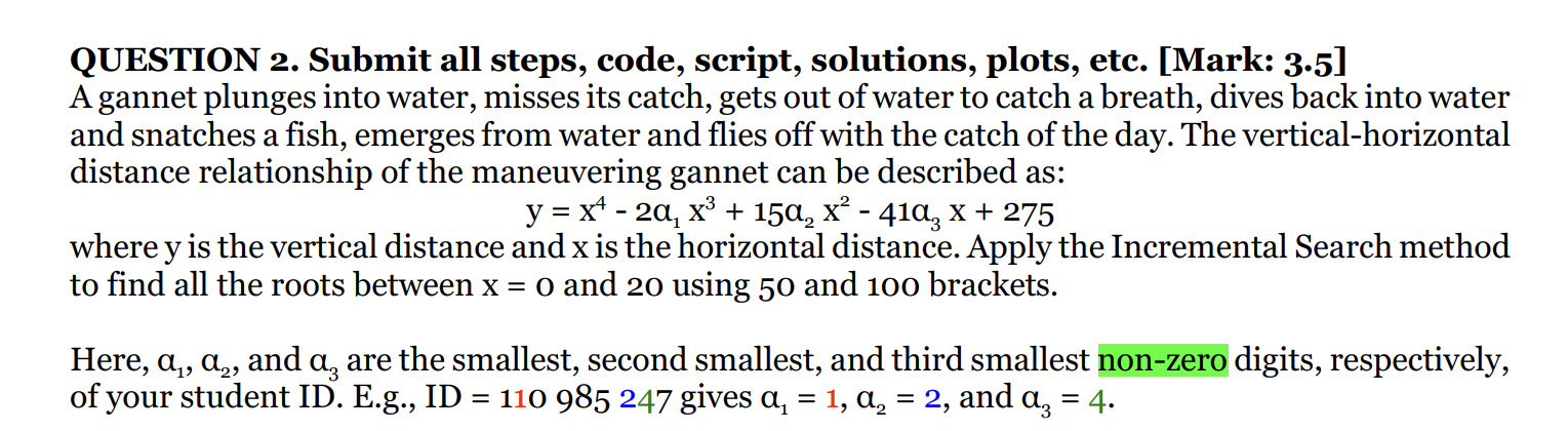 Solved Please solve using MatLABQUESTION 2. ﻿Submit all | Chegg.com