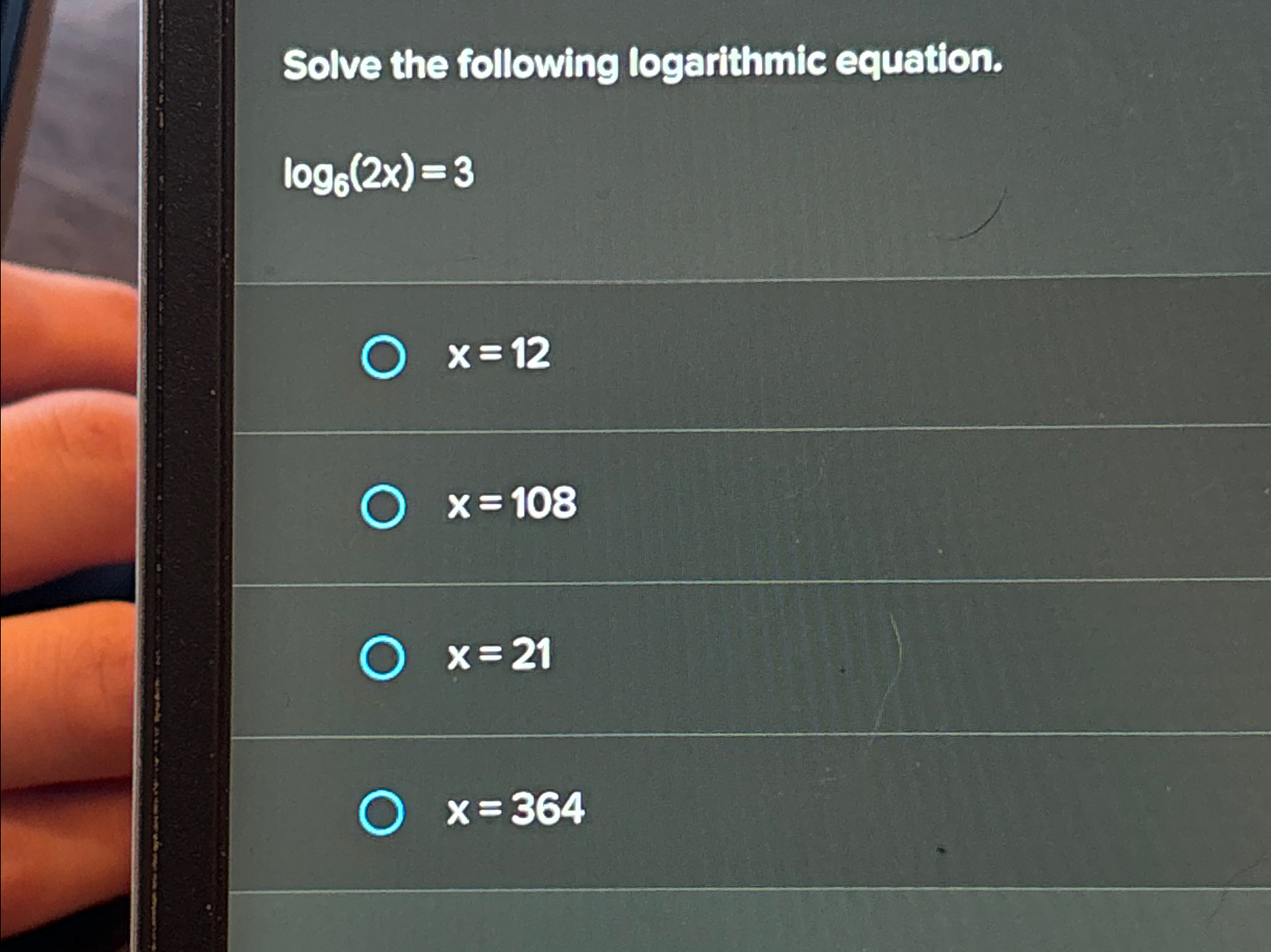 Solved Solve the following logarithmic | Chegg.com