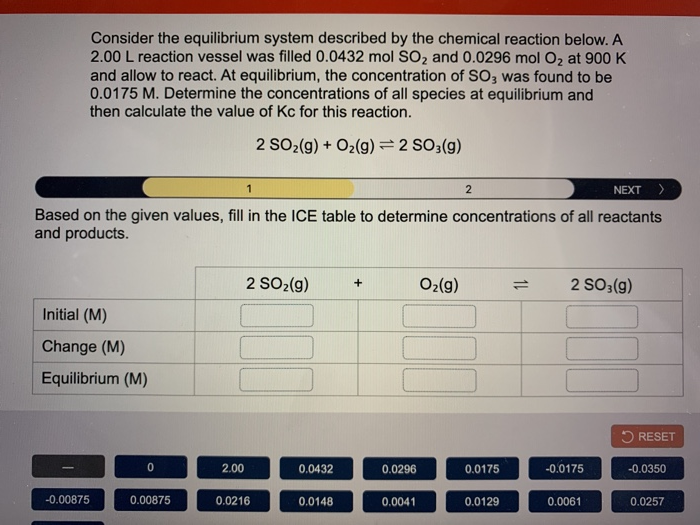 Solved: Consider The Equilibrium System Described By The C... | Chegg.com