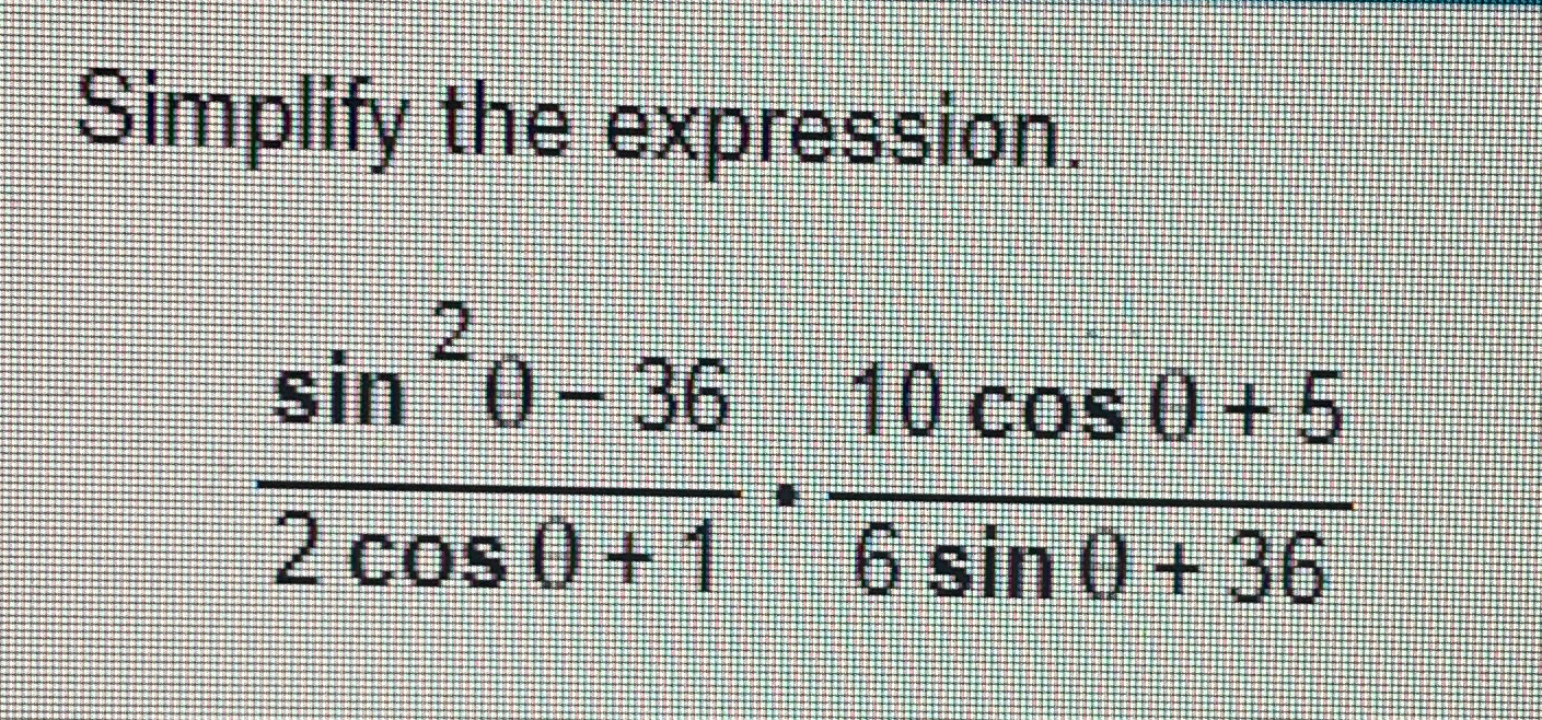 Solved Simplify the | Chegg.com