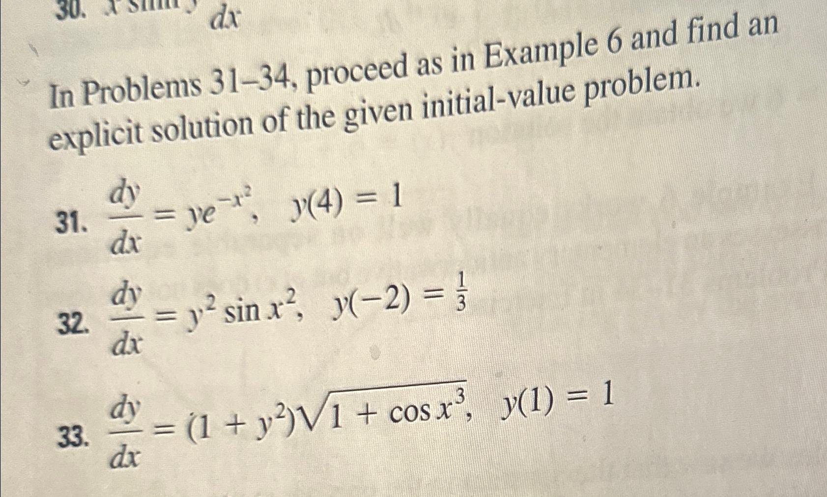 Solved ONLY 33 ﻿PLEASE!!! In Problems 31-34, ﻿proceed as in | Chegg.com