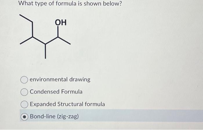 Solved What type of formula is shown below? OH environmental | Chegg.com