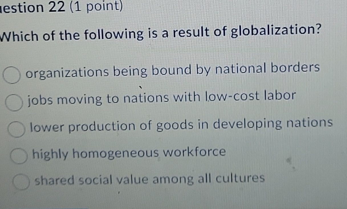Solved iestion 22 (1 point)Which of the following is a | Chegg.com Solved iestion 22 (1 point)Which of the following is a | Chegg.com
