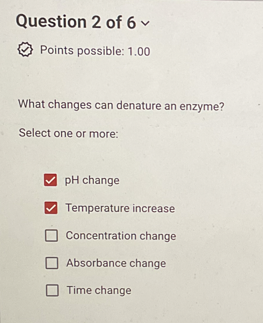 Solved Question 2 ﻿of 6∼Points possible: 1.00What changes | Chegg.com