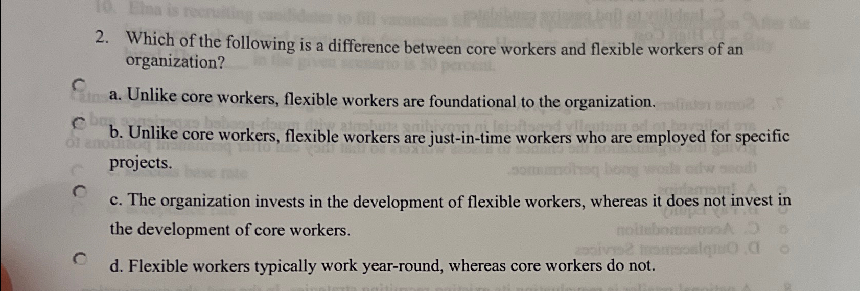 Solved Which of the following is a difference between core | Chegg.com