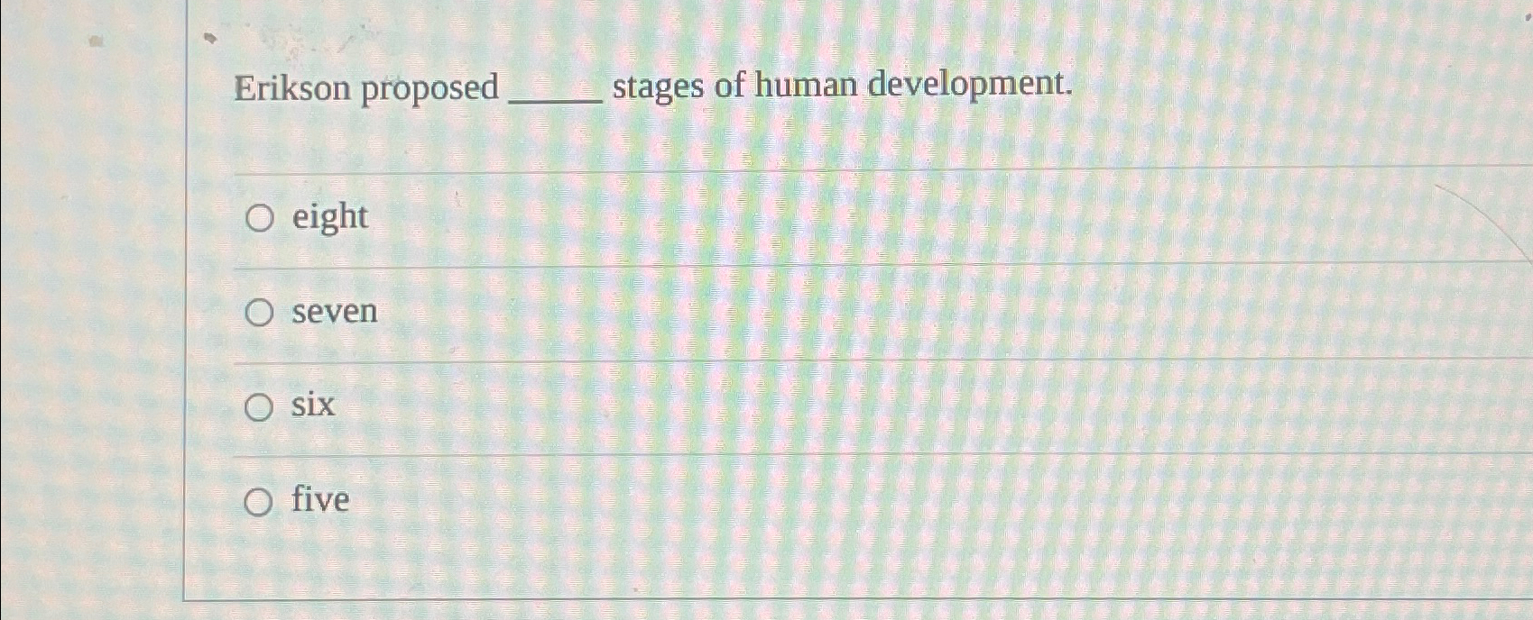 Solved Erikson proposed stages of human | Chegg.com
