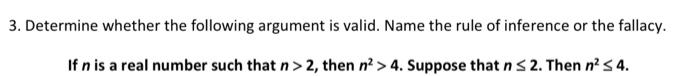 Solved 3. Determine whether the following argument is valid. | Chegg.com