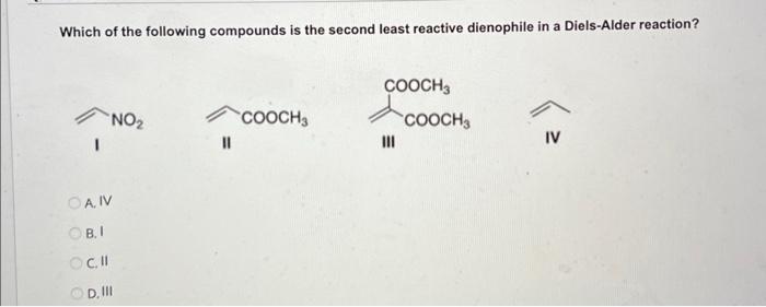 Solved Which of the following compounds is the second least | Chegg.com