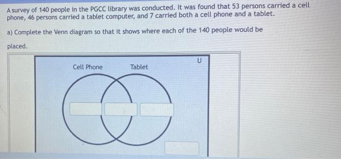Solved A survey of 140 people in the PGCC library was | Chegg.com