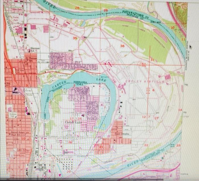 Solved Use the Omaha North, Nebraska-Iowa Map 5-3 on the | Chegg.com