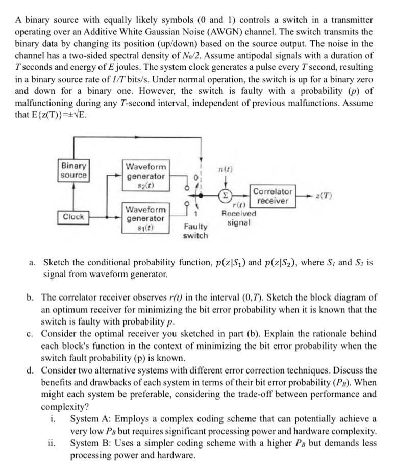Solved help A binary source with equally likely symbols (0 | Chegg.com