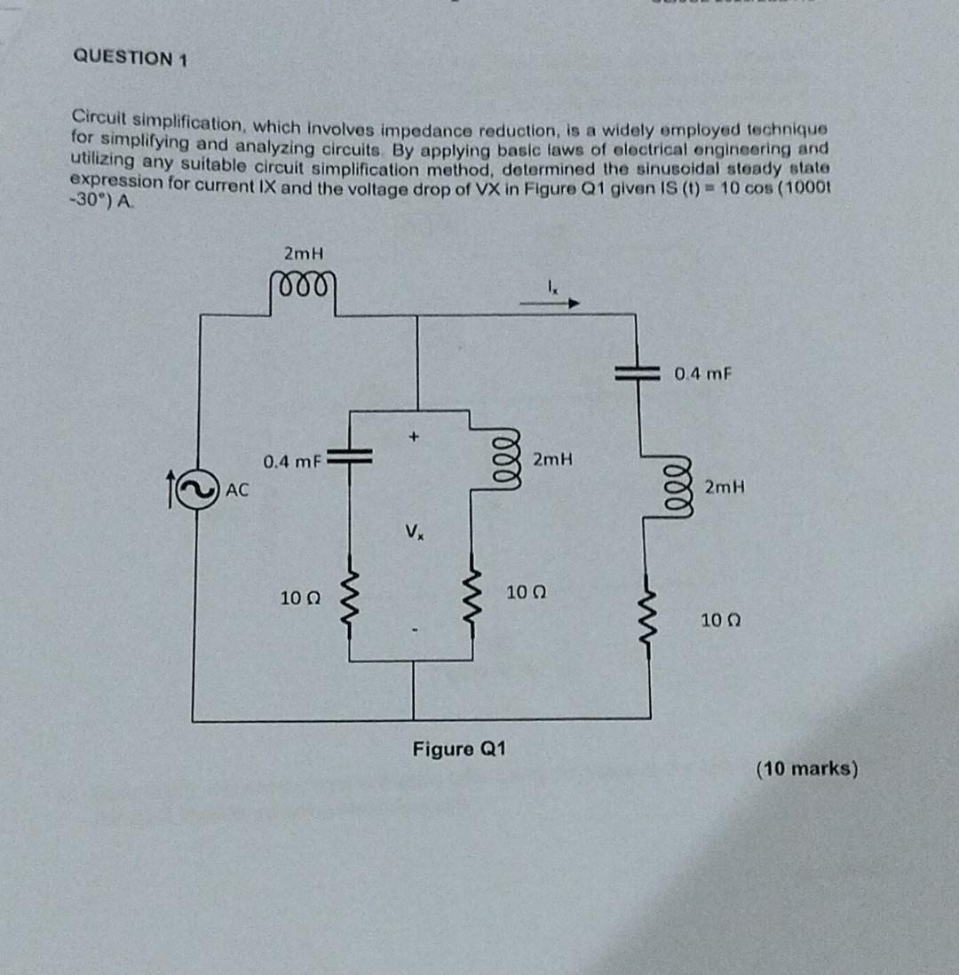 Solved Circuit simplification, which involves impedance | Chegg.com