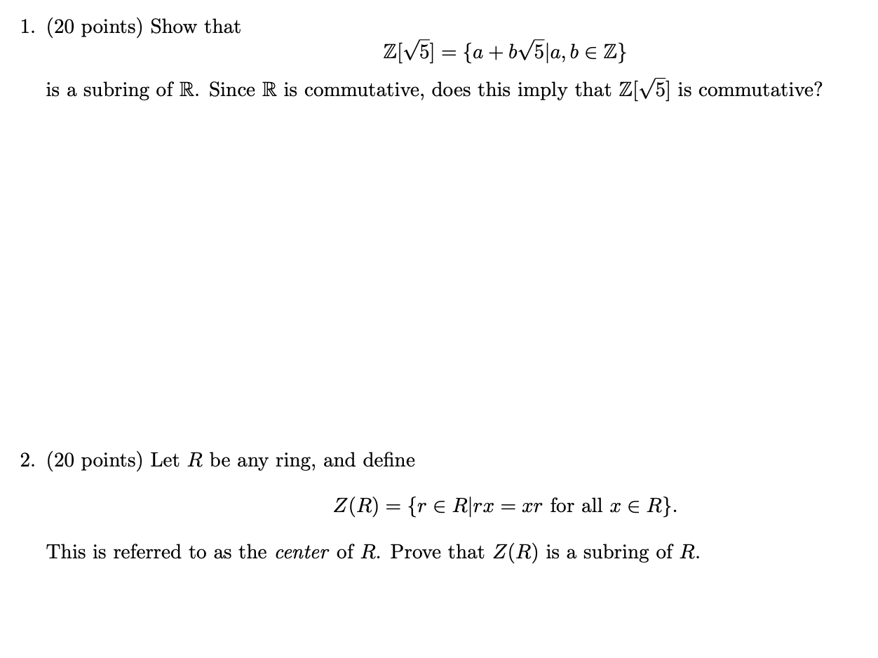 Solved Let Q(sqrt 2) = {a + ﻿b( ﻿sqrt2) ﻿such that a, ﻿b are | Chegg.com