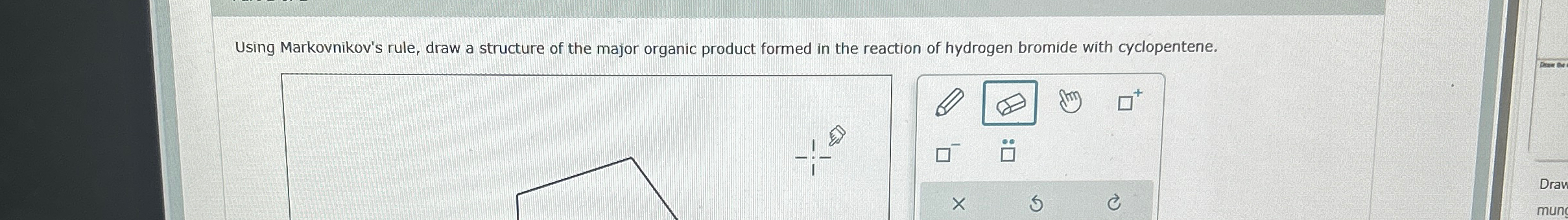 Solved Using Markovnikov's rule, draw a structure of the | Chegg.com