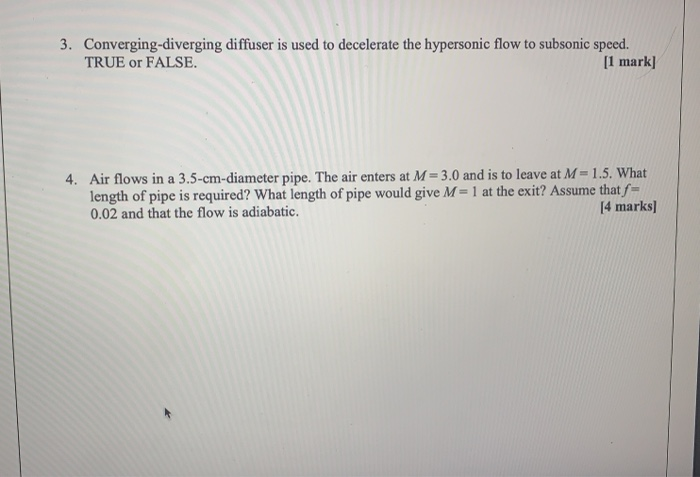 Solved 3. Converging-diverging diffuser is used to | Chegg.com