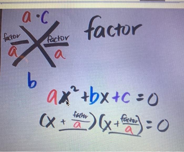 Solved Using the X factoring method solve the following | Chegg.com