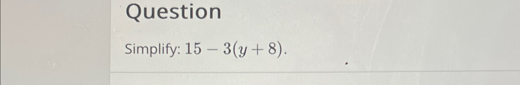 Solved Questionsimplify 15 3y8 0717