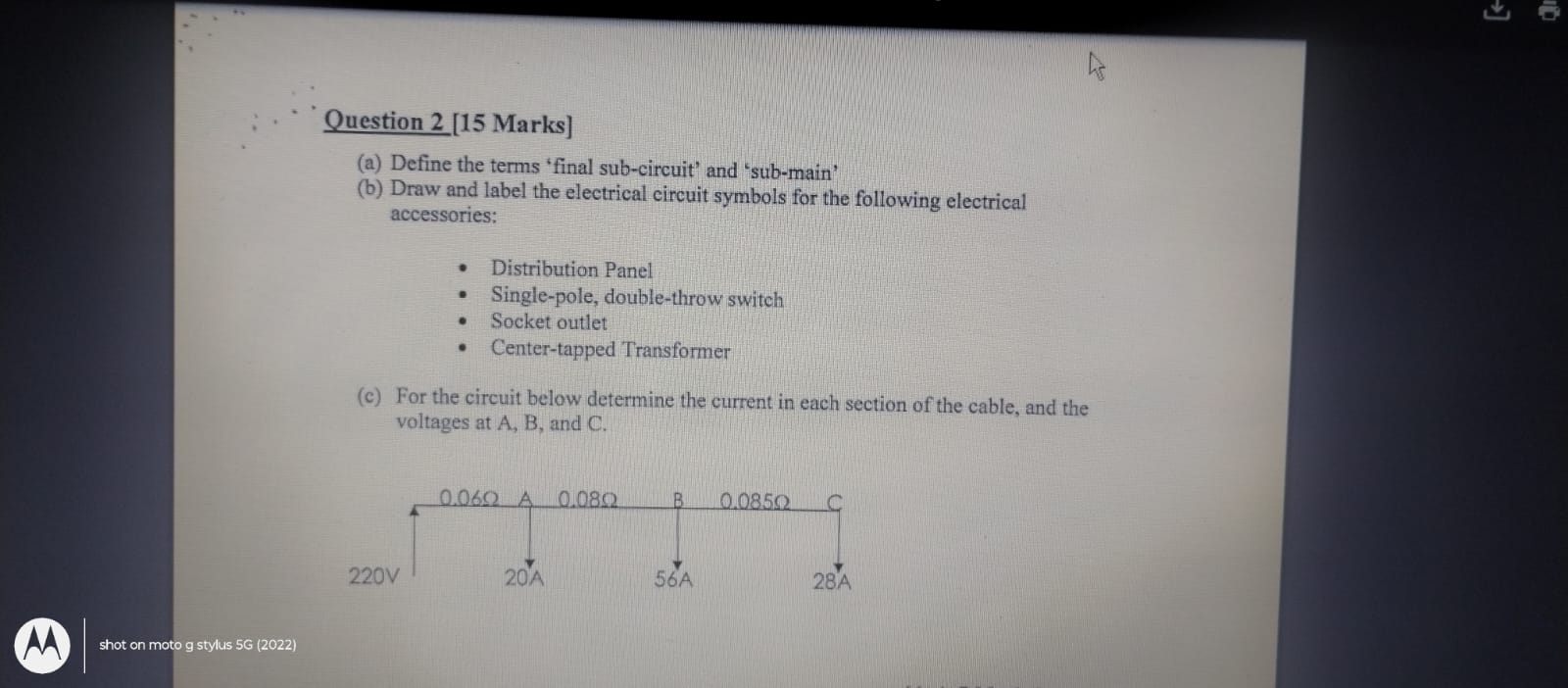 Solved Question 2 [15 ﻿Marks](a) ﻿Define the terms 'final | Chegg.com