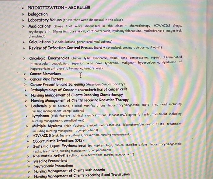 PRIORITIZATION - ABC RULEI Delegation Laboratory | Chegg.com