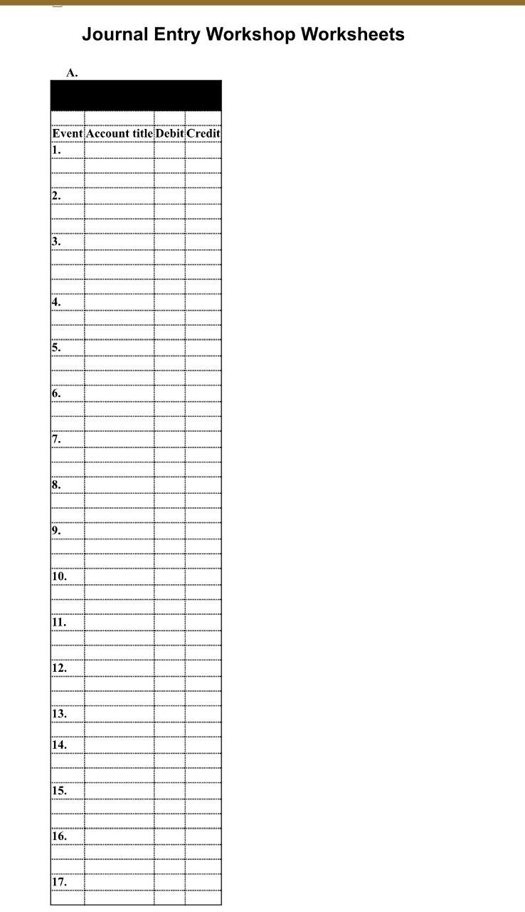Solved Journal Entry Workshop WorksheetsADNUSTMENTS: 14. | Chegg.com